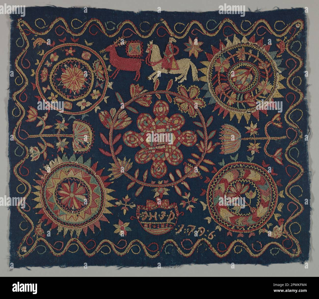 Textile (Sweden); wool; Warp x Weft: 56.5 x 67.5 cm (22 1/4 x 26 9/16 ...