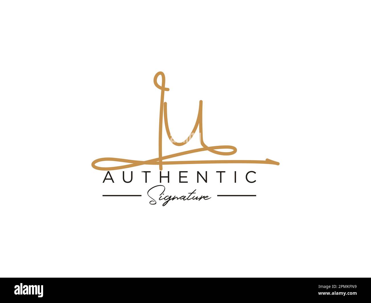 IU Signature Logo Template Vector Stock Vector Image & Art - Alamy