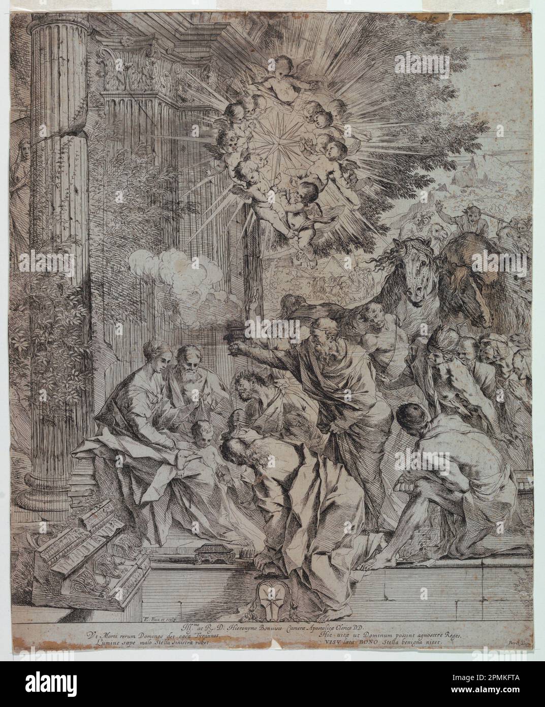 Print, The Adoration of the Magi, ca. 1640–1650; Italy; engraving on ...