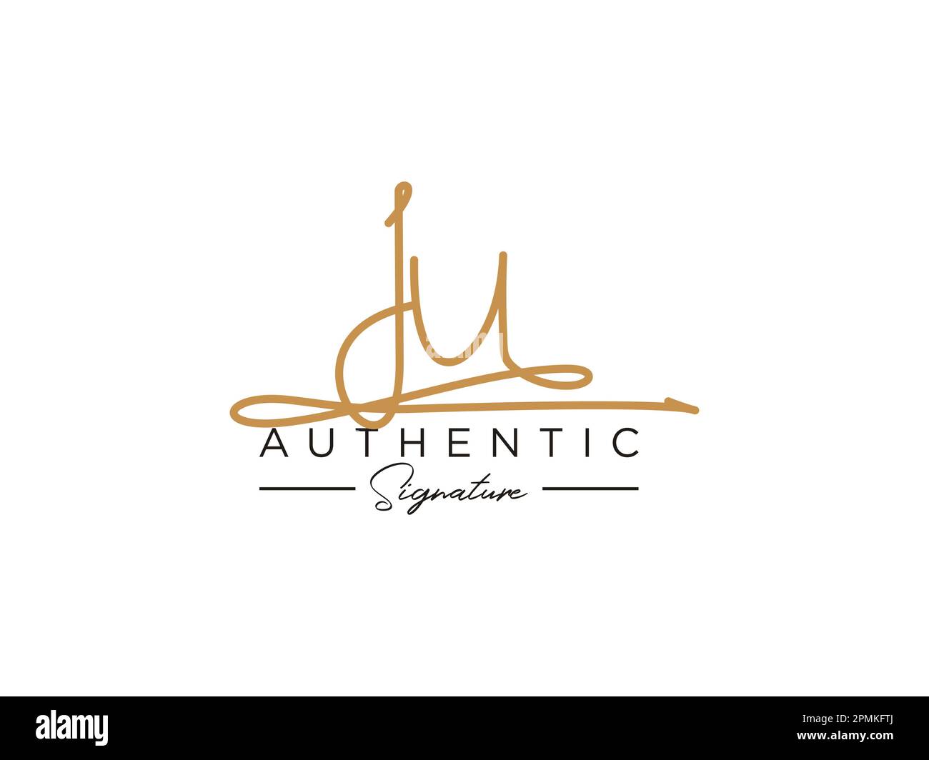 JU Signature Logo Template Vector Stock Vector Image & Art - Alamy