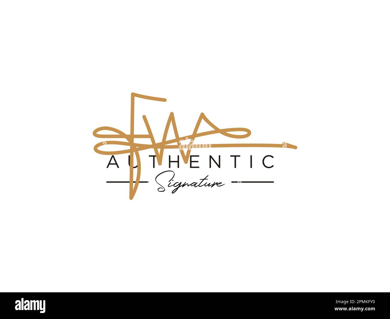 FW AS Signature Logo Template Vector Stock Vector Image & Art - Alamy