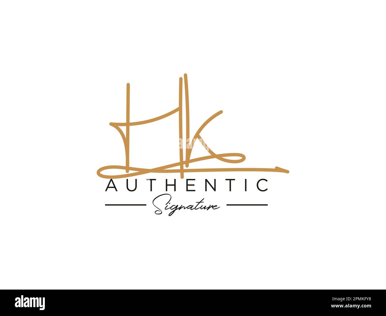 HK Signature Logo Template Vector Stock Vector Image & Art - Alamy