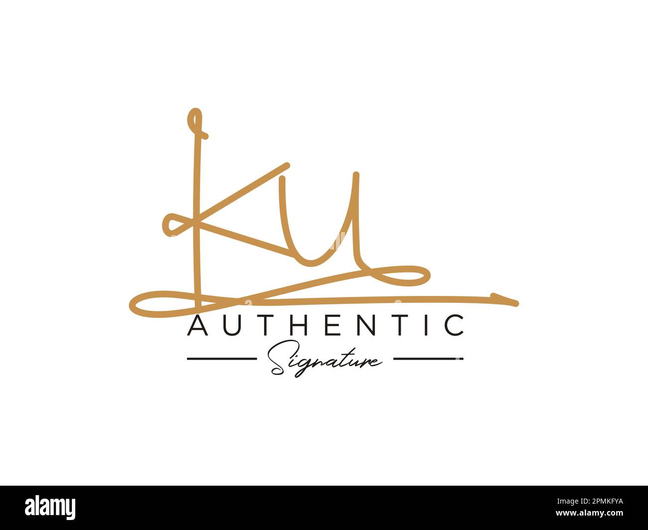 KU Signature Logo Template Vector Stock Vector Image & Art - Alamy