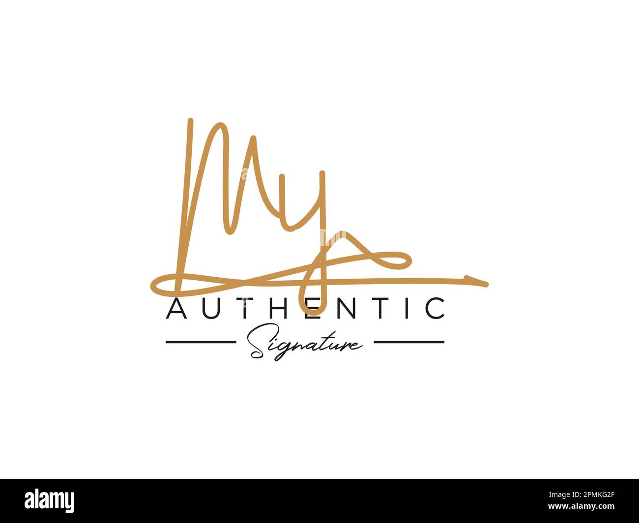 MY Signature Logo Template Vector Stock Vector Image & Art - Alamy