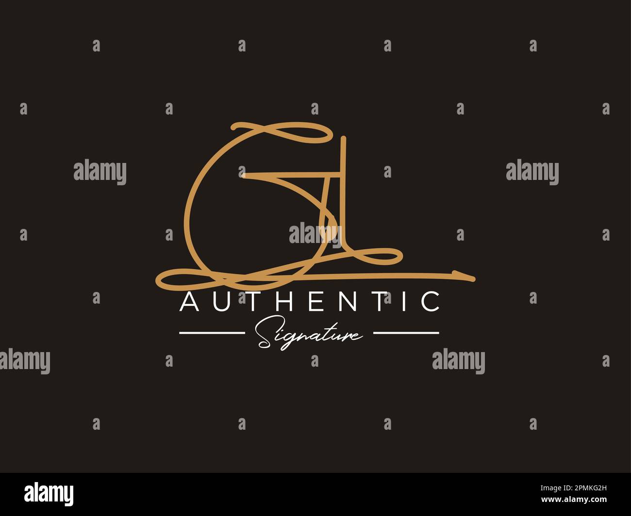 GL Signature Logo Template Vector Stock Vector Image & Art - Alamy