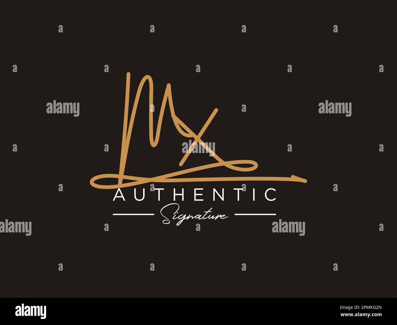 MX Signature Logo Template Vector Stock Vector Image & Art - Alamy