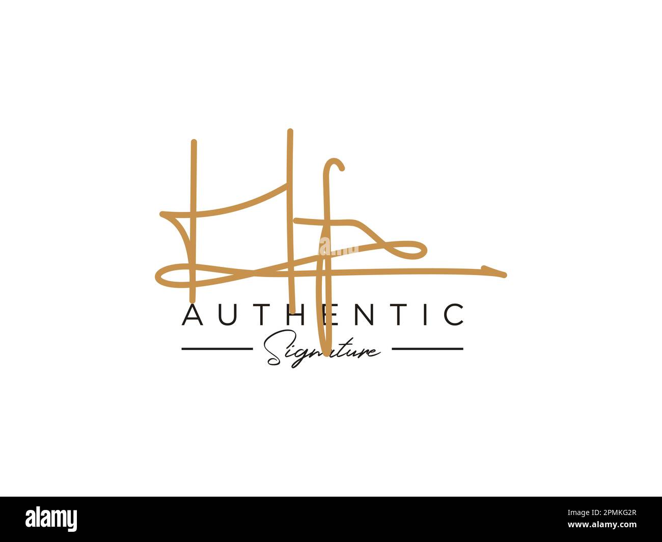 HF Signature Logo Template Vector Stock Vector Image & Art - Alamy