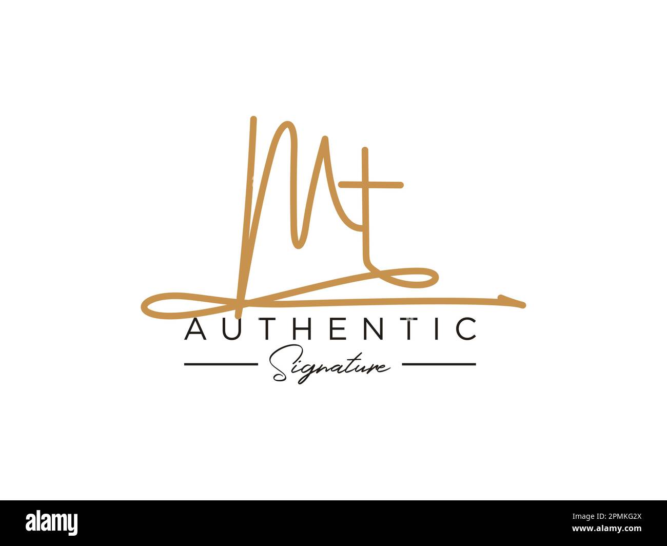 MT Signature Logo Template Vector Stock Vector Image & Art - Alamy
