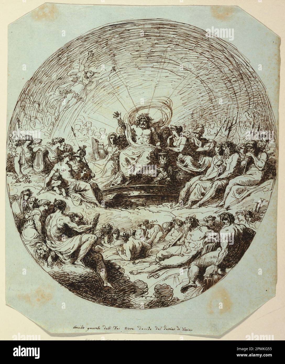 Drawing, Zeus Deciding on the Destiny of Troy, Palazzo Gessi, Faenza ...