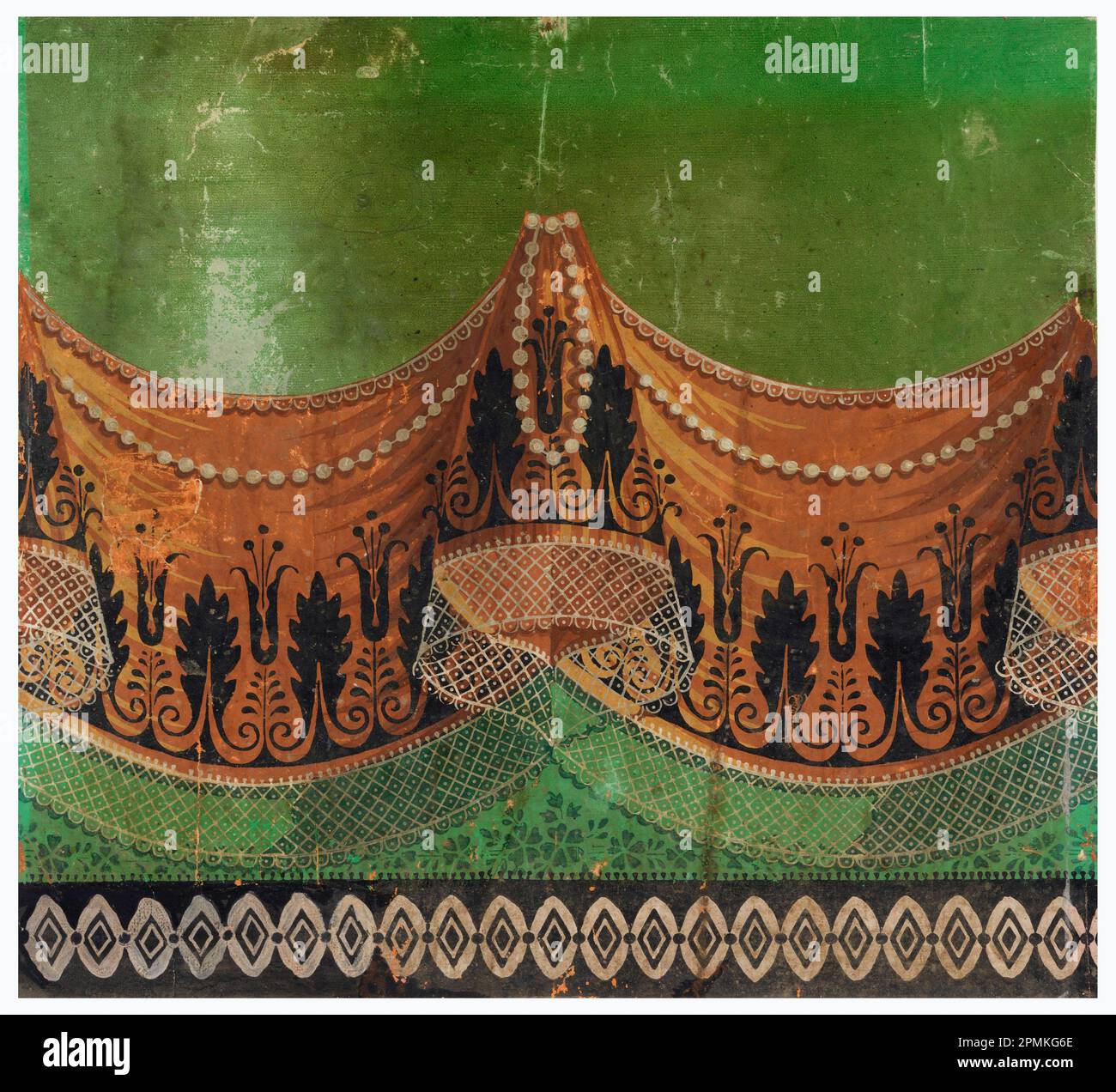 Frieze (France); block-printed on paper; 50.5 x 46.5 cm (19 7/8 x 18 5/ ...