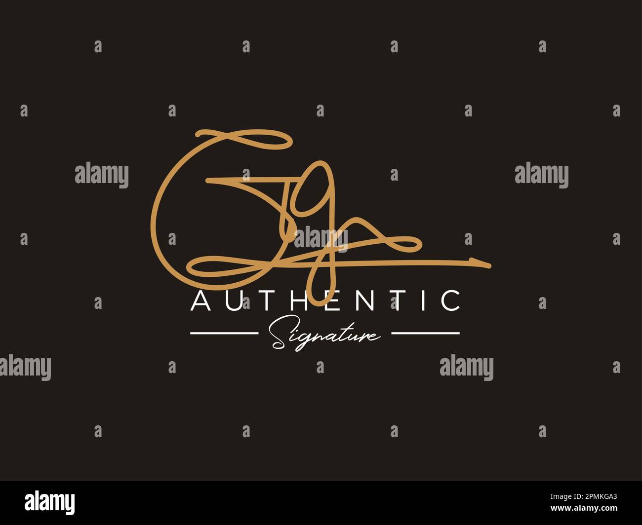 GG Signature Logo Template Vector Stock Vector Image & Art - Alamy