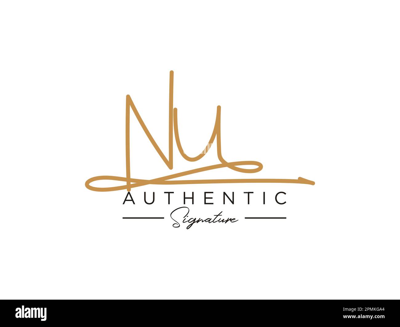 NU Signature Logo Template Vector Stock Vector Image & Art - Alamy