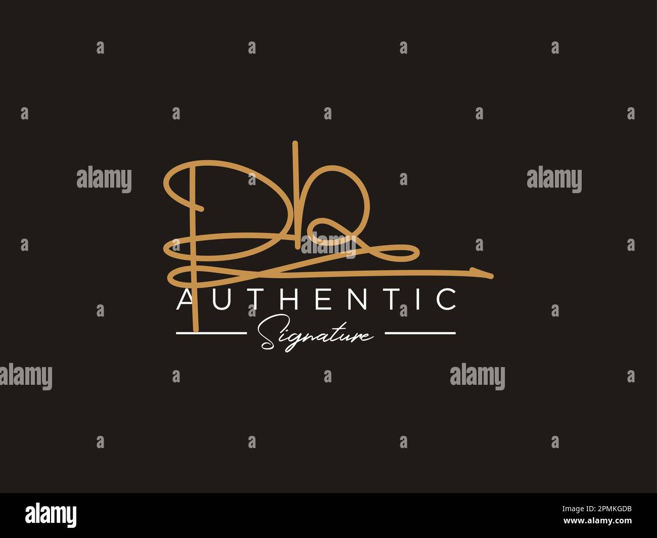 PB Signature Logo Template Vector Stock Vector Image & Art - Alamy