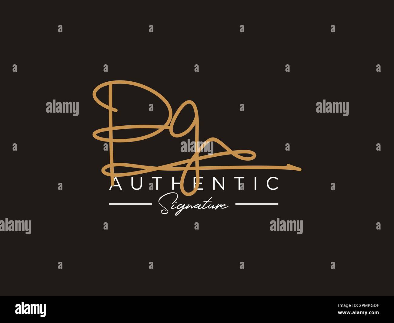 PG Signature Logo Template Vector Stock Vector Image & Art - Alamy