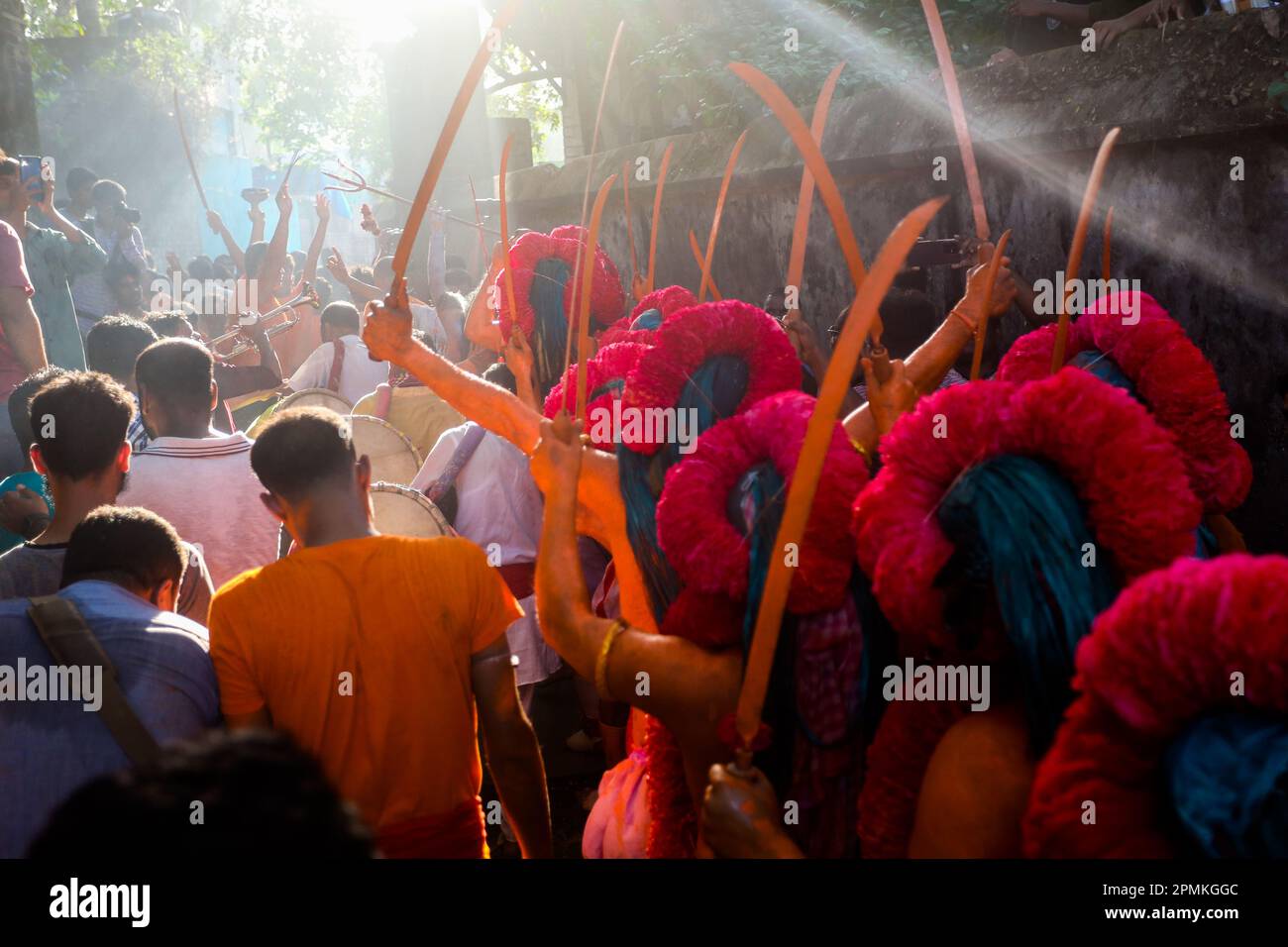 Bangladesh, 13/04/2023, As the month of Chaitra, the last in the Bangla ...