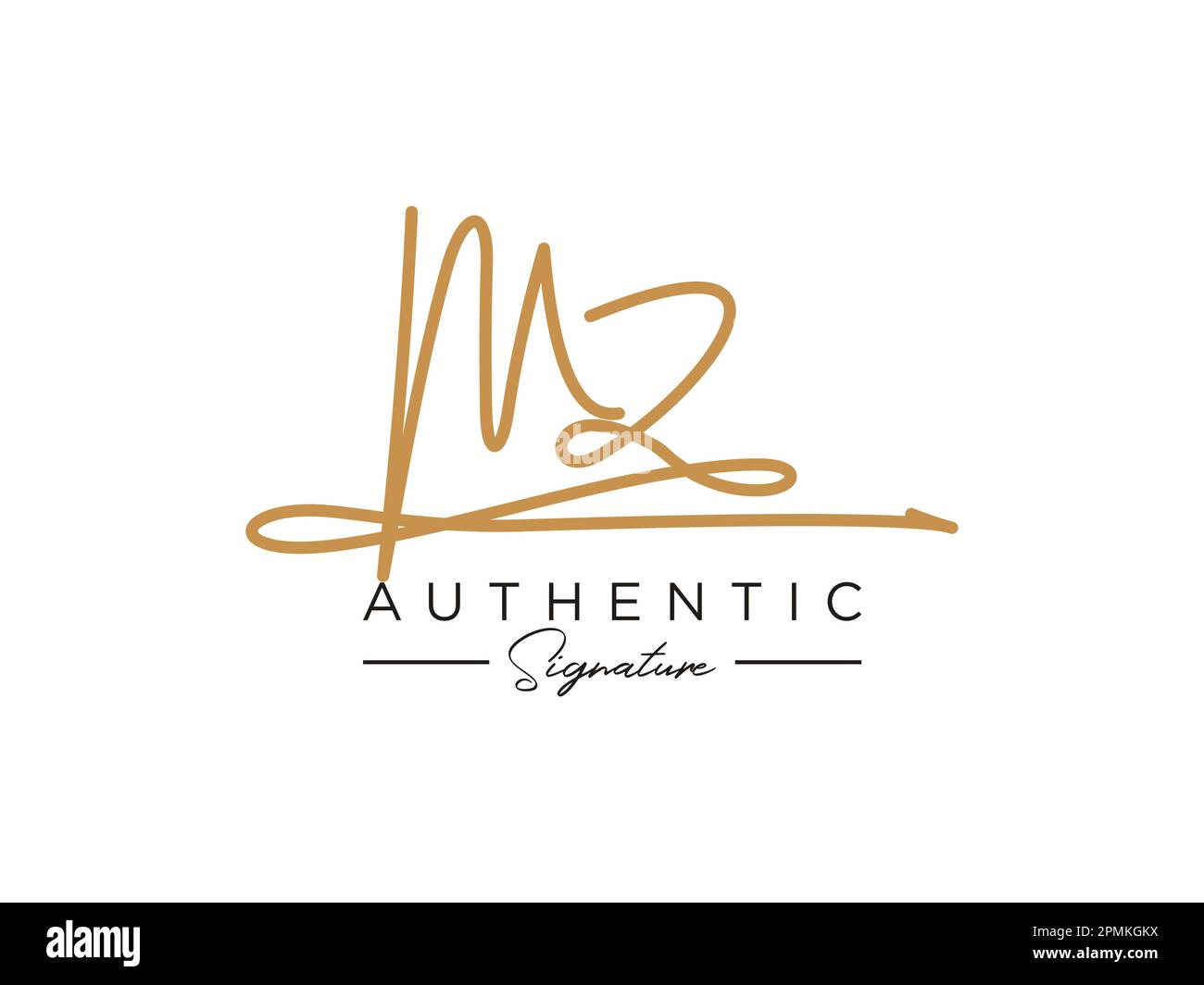 MZ Signature Logo Template Vector Stock Vector Image & Art - Alamy