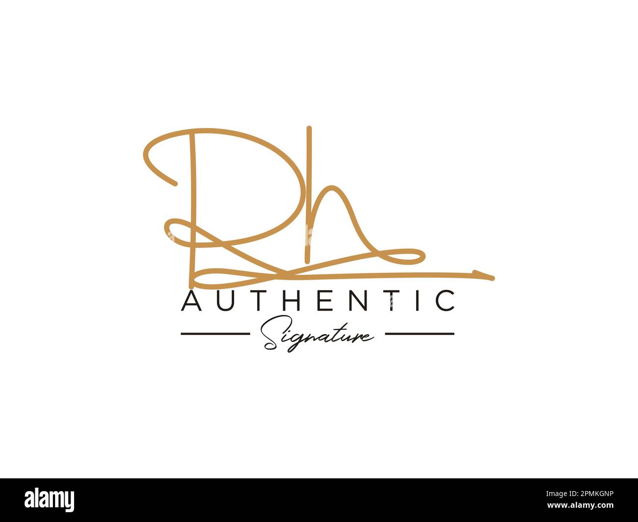 RH Signature Logo Template Vector Stock Vector Image & Art - Alamy