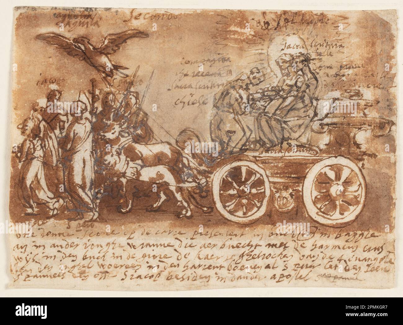 Drawing, Allegory of the Triumph of the Church, Second Version; Jan van ...