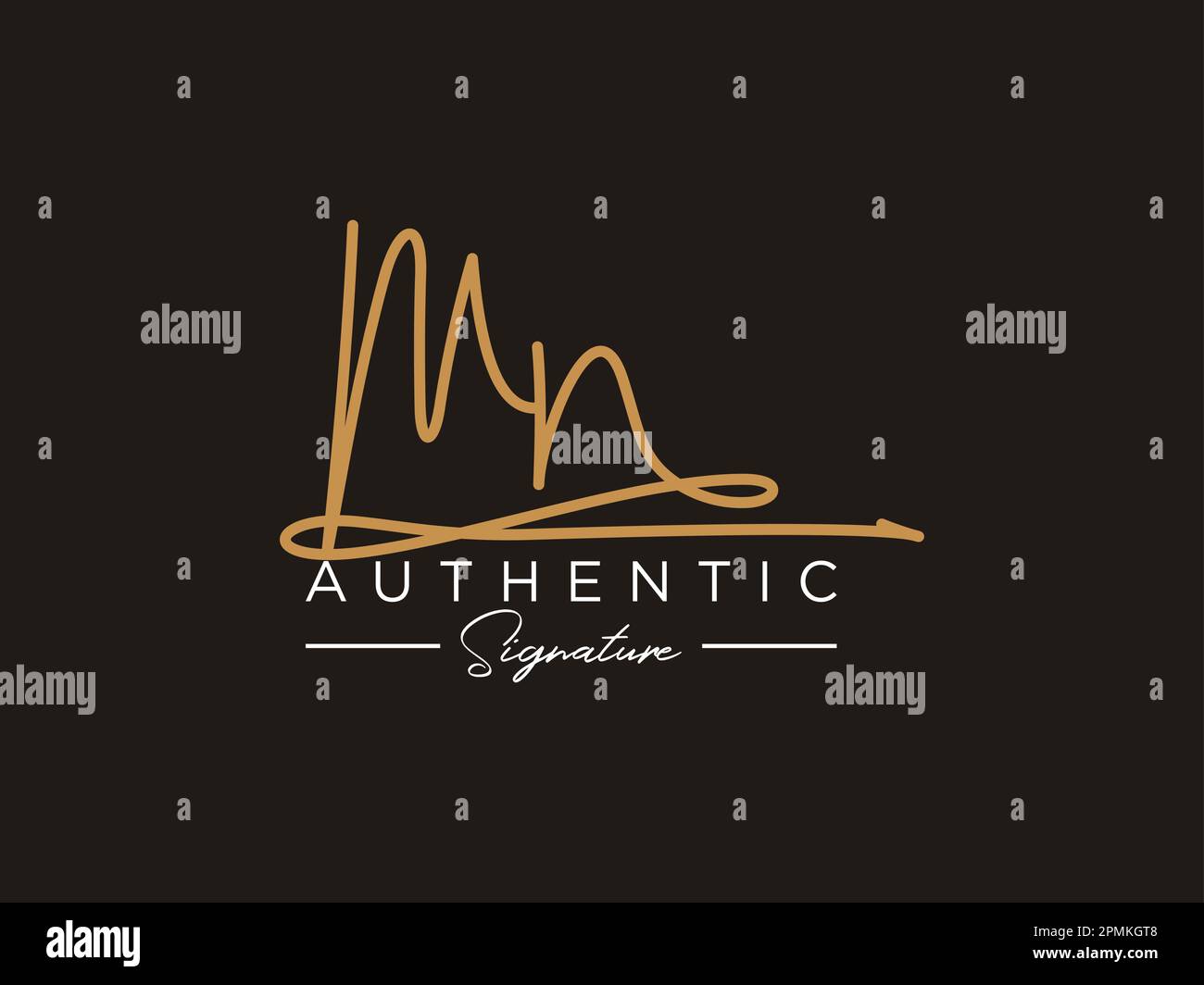 MN Signature Logo Template Vector Stock Vector Image & Art - Alamy