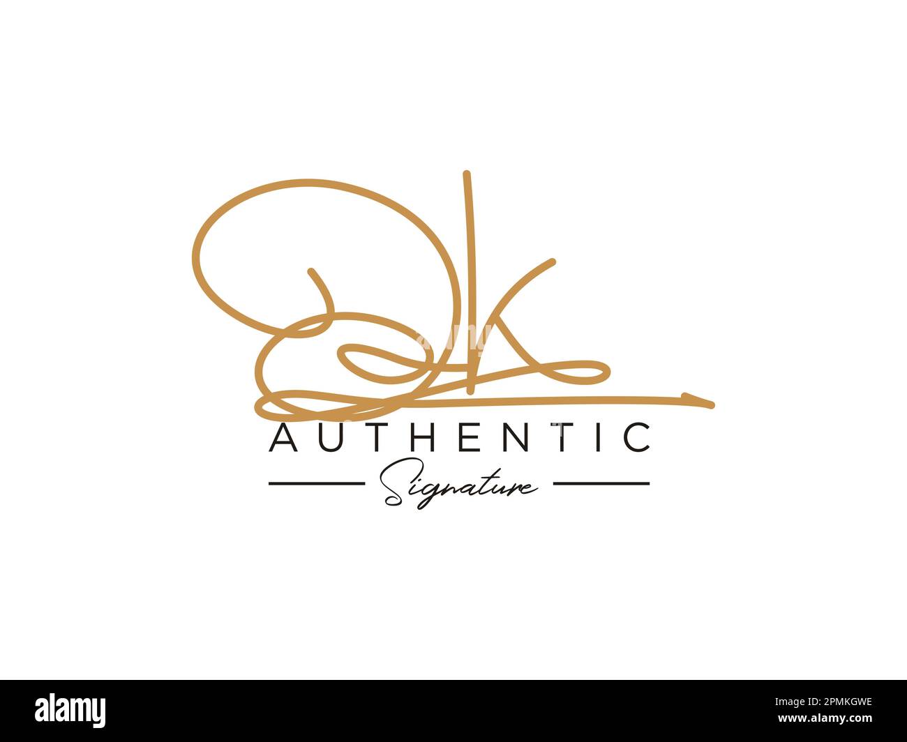 OK Signature Logo Template Vector Stock Vector Image & Art - Alamy
