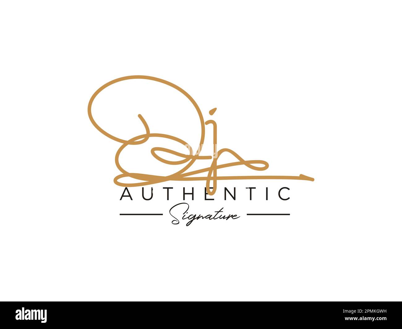 OJ Signature Logo Template Vector Stock Vector Image & Art - Alamy