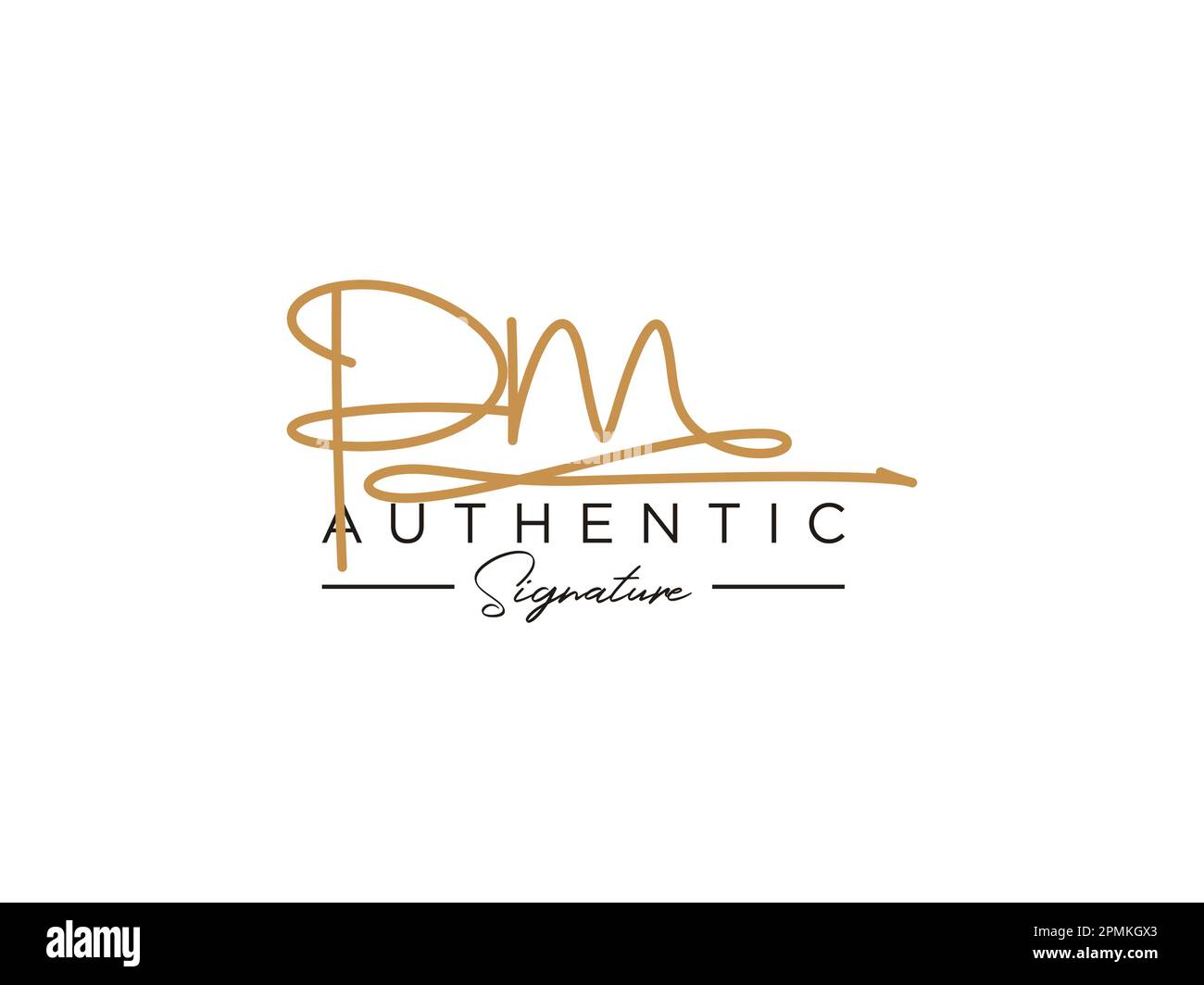 PM Signature Logo Template Vector Stock Vector Image & Art - Alamy