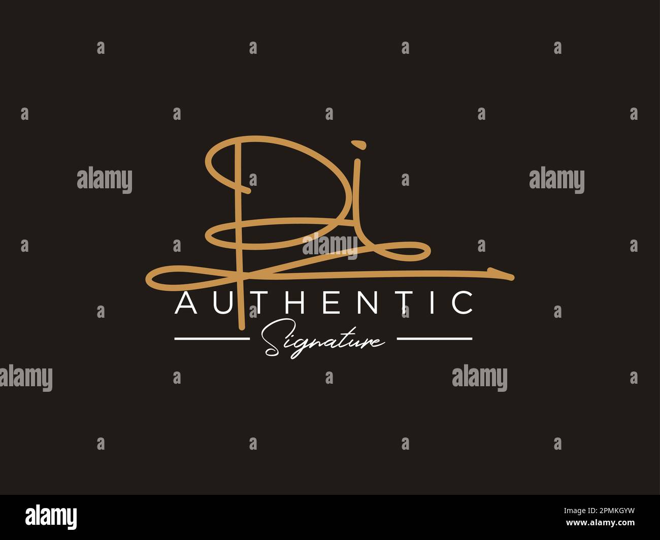 PI Signature Logo Template Vector Stock Vector Image & Art - Alamy