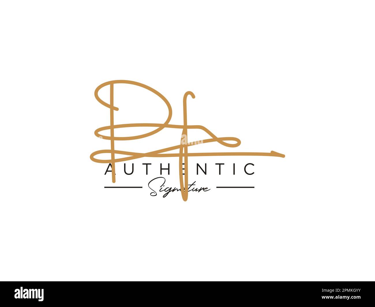 PF Signature Logo Template Vector Stock Vector Image & Art - Alamy