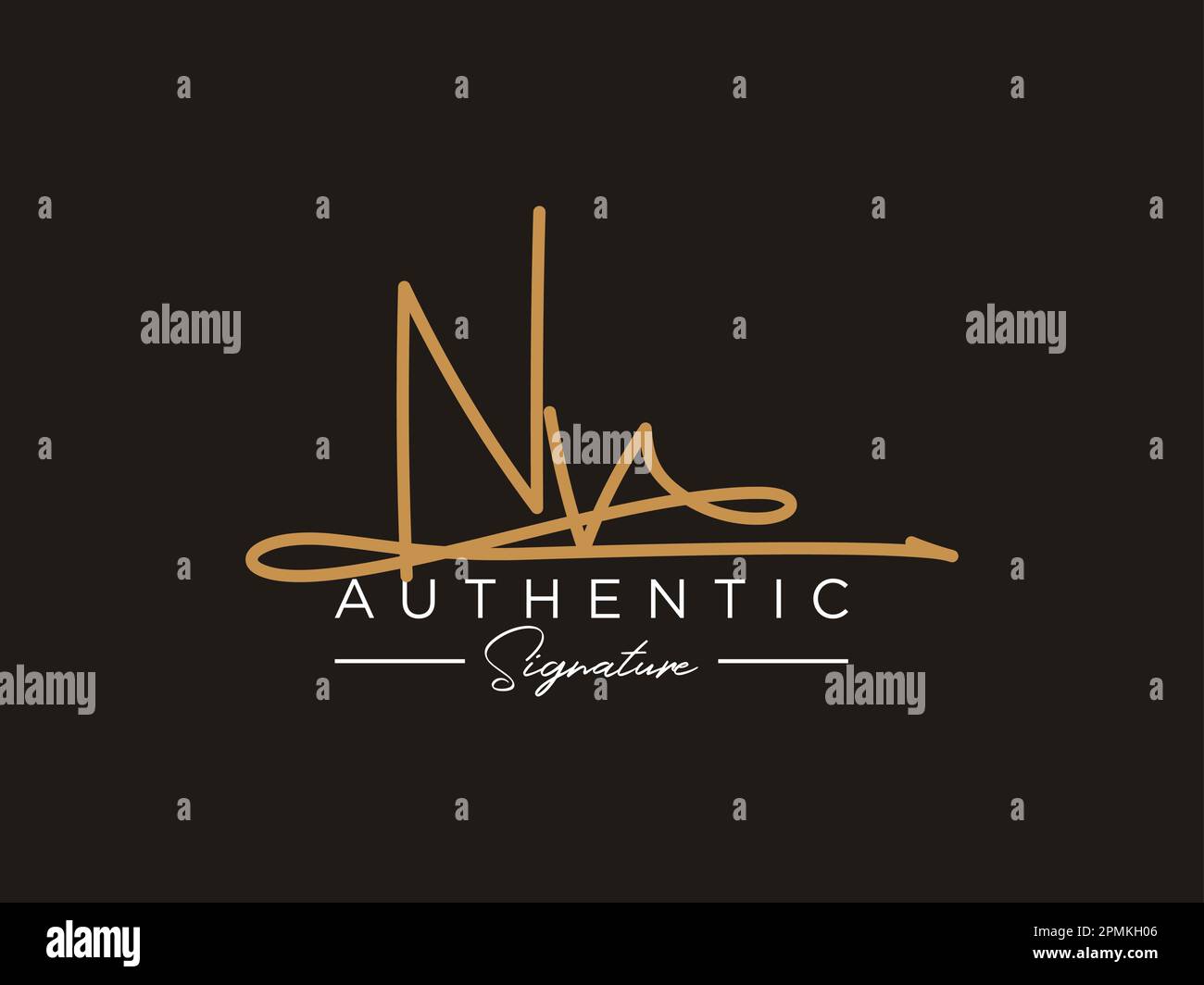 NV Signature Logo Template Vector Stock Vector Image & Art - Alamy