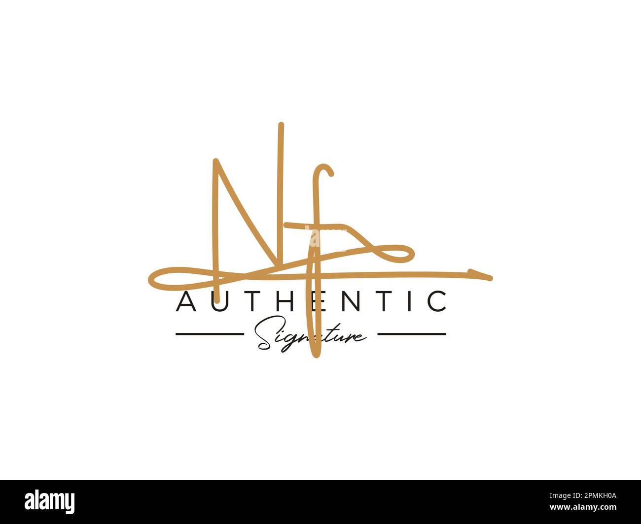 NF Signature Logo Template Vector Stock Vector Image & Art - Alamy