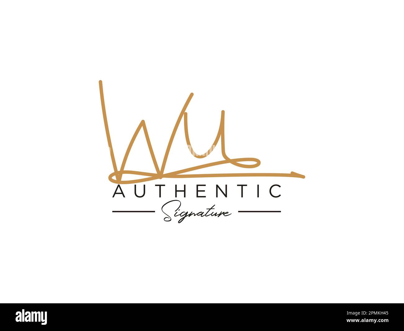 WU Signature Logo Template Vector Stock Vector Image & Art - Alamy