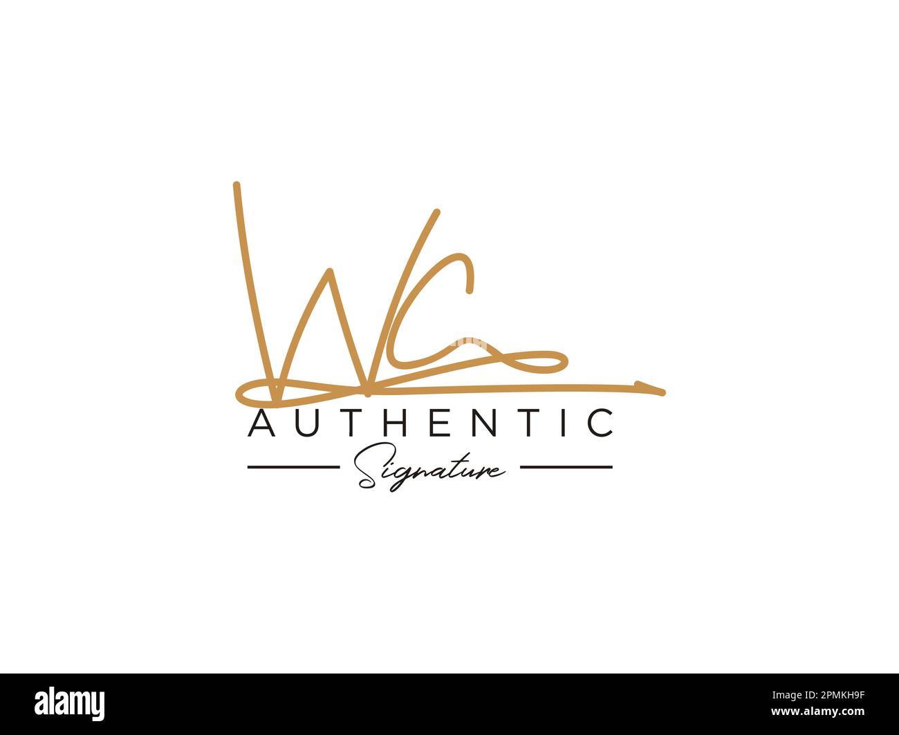 WC Signature Logo Template Vector Stock Vector Image & Art - Alamy