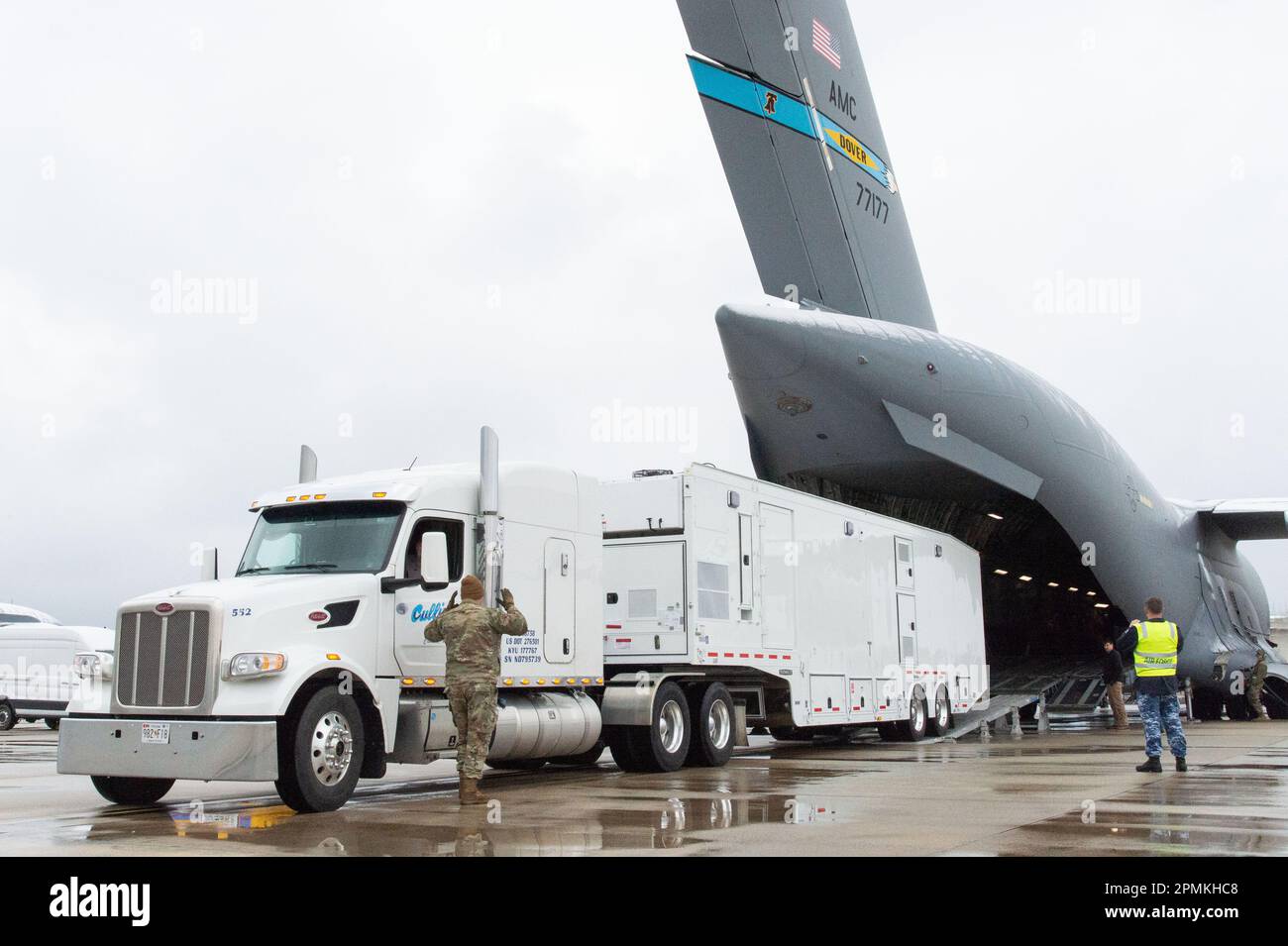 Senior Airman Joel Dooley, 436th Aerial Port Squadron expediter ...
