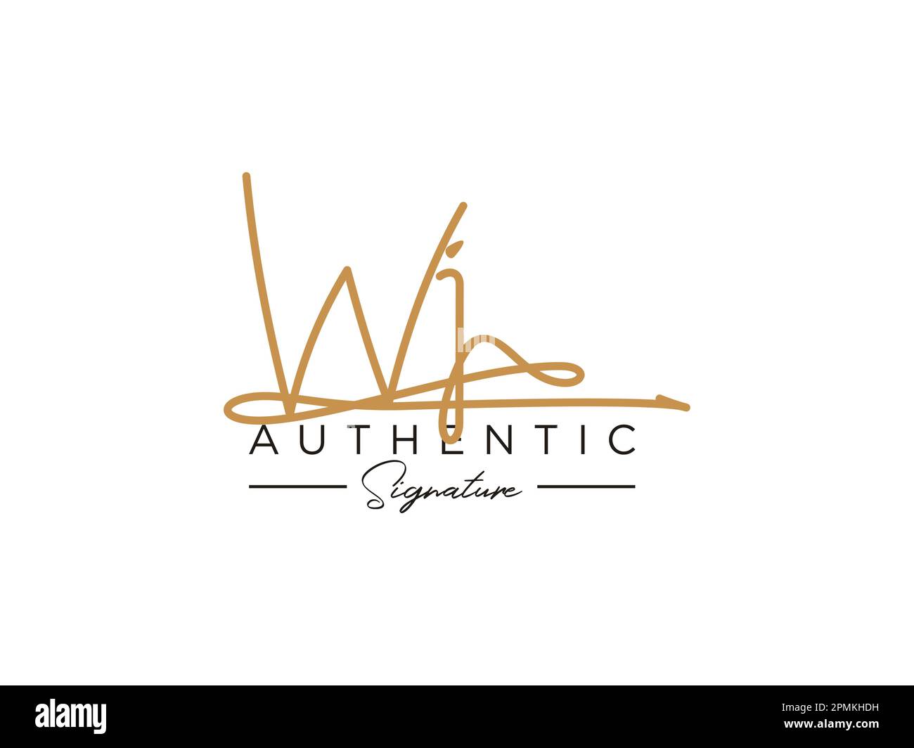 WJ Signature Logo Template Vector Stock Vector Image & Art - Alamy