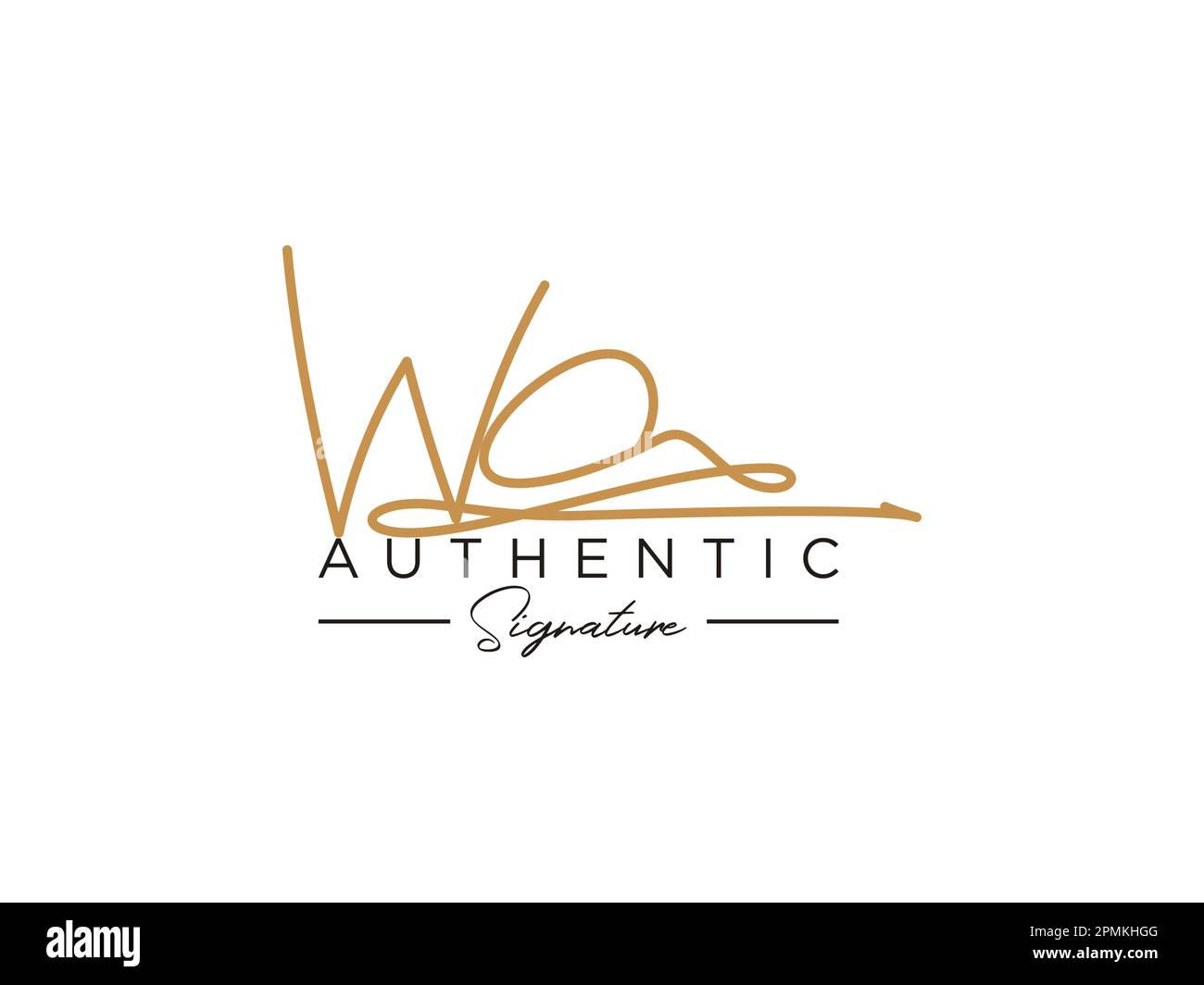 WO Signature Logo Template Vector Stock Vector Image & Art - Alamy