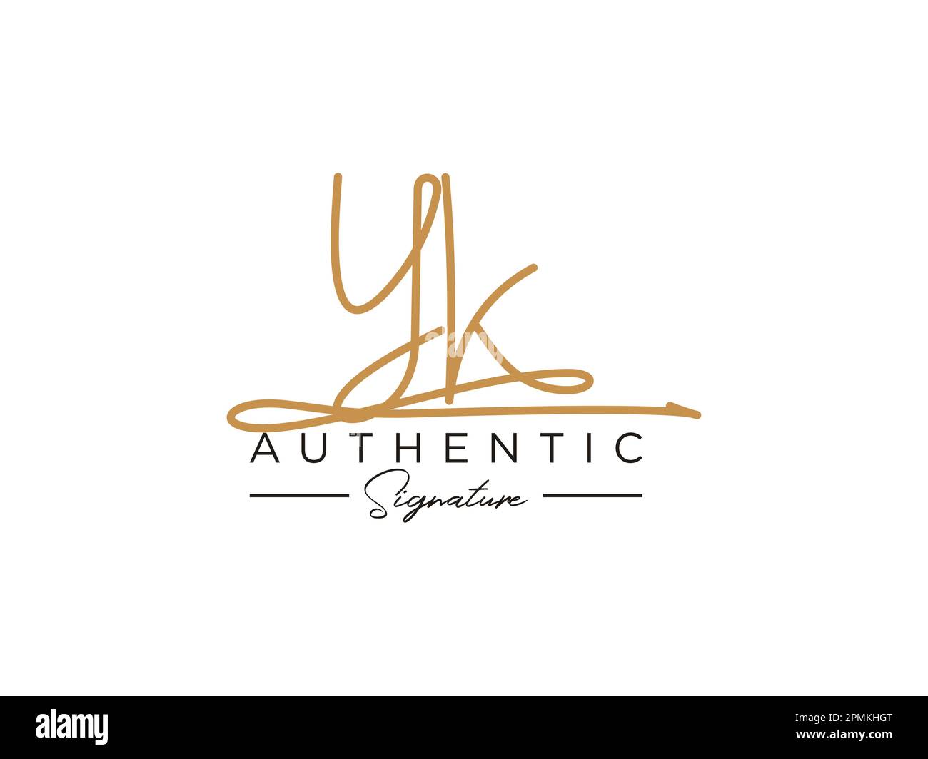 Yk Signature Logo Template Vector Stock Vector Image And Art Alamy