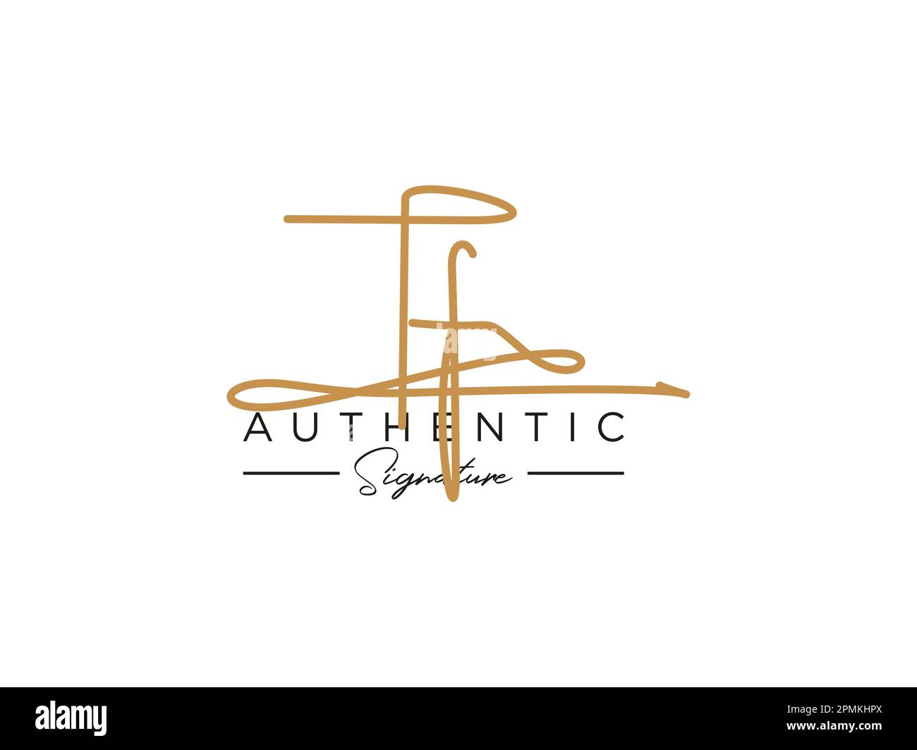 TF Signature Logo Template Vector Stock Vector Image & Art - Alamy
