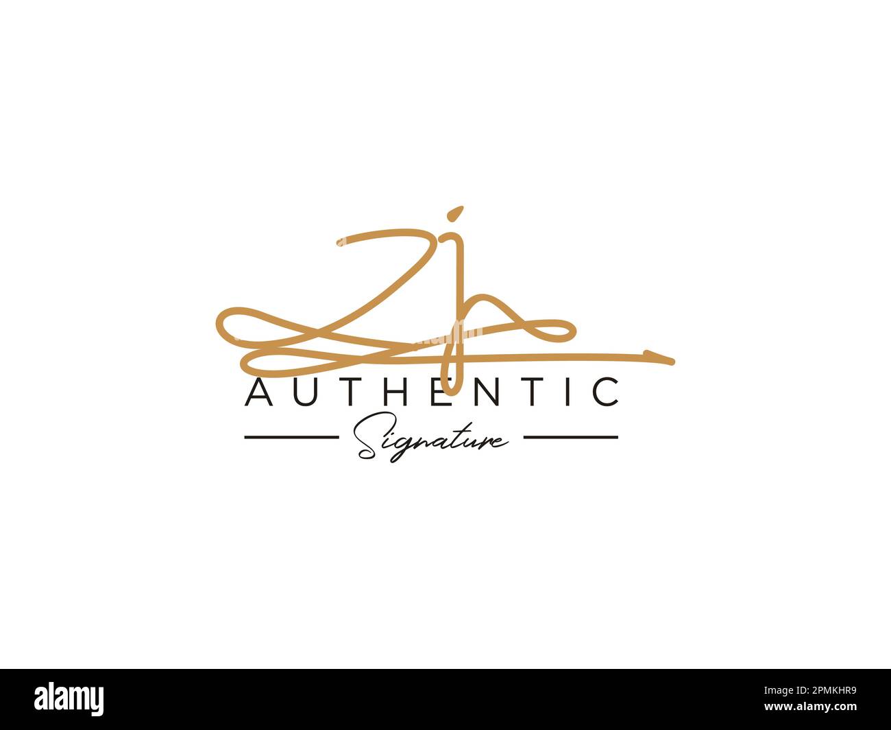 ZJ Signature Logo Template Vector Stock Vector Image & Art - Alamy