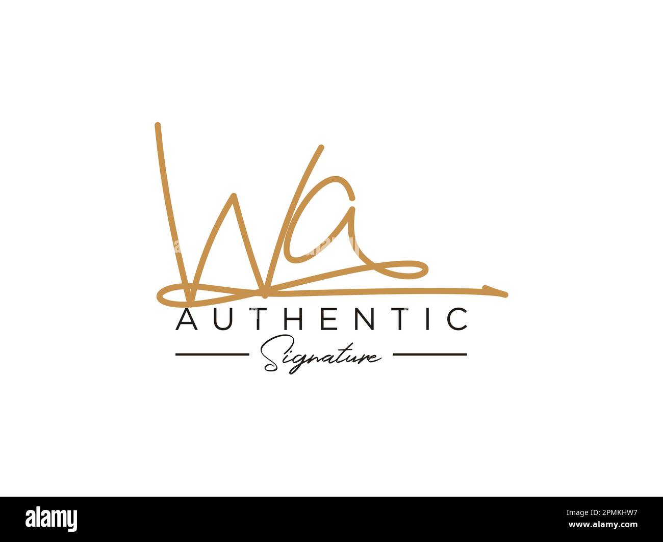WA Signature Logo Template Vector Stock Vector Image & Art - Alamy