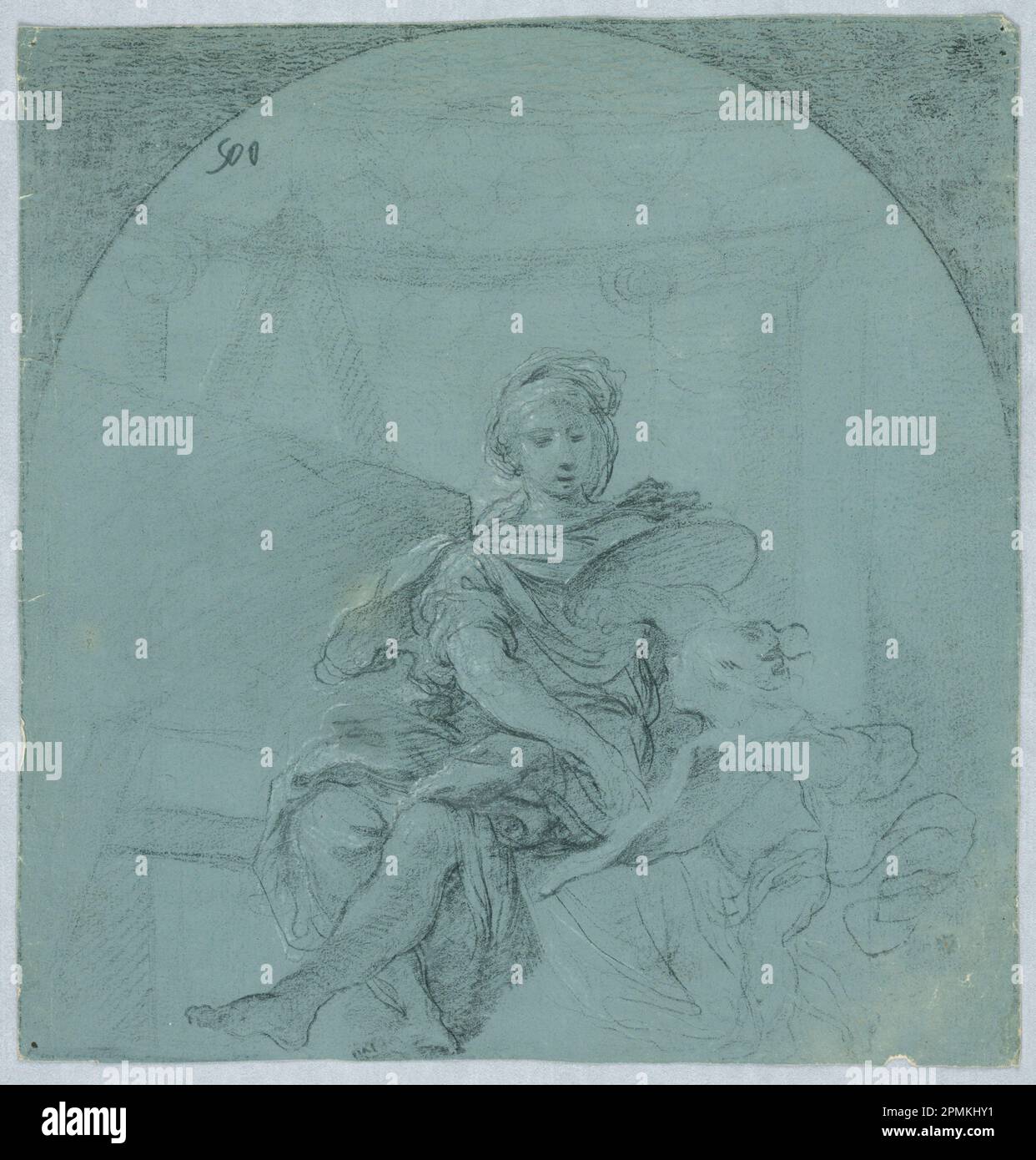 Drawing, Design for Allegory of Painting; Probably Giacomo Zampa ...