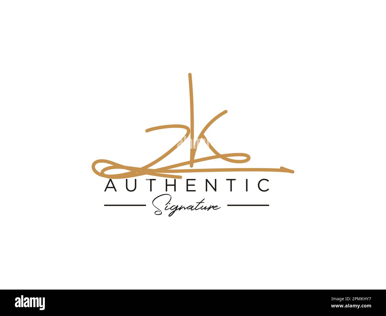 ZK Signature Logo Template Vector Stock Vector Image & Art - Alamy
