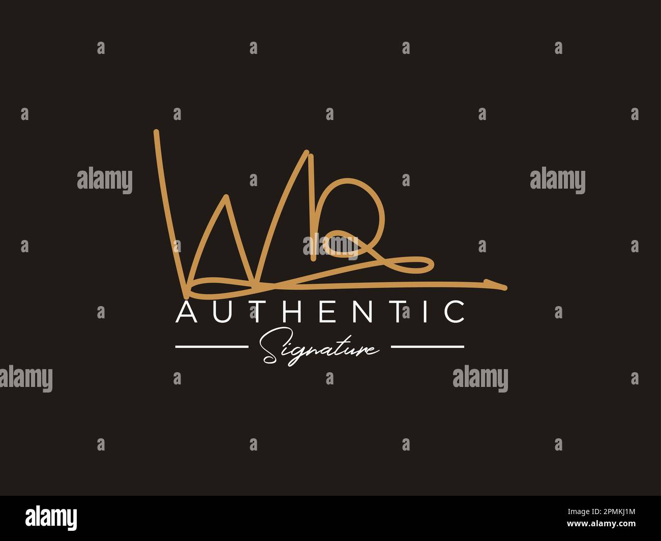 WB Signature Logo Template Vector Stock Vector Image & Art - Alamy