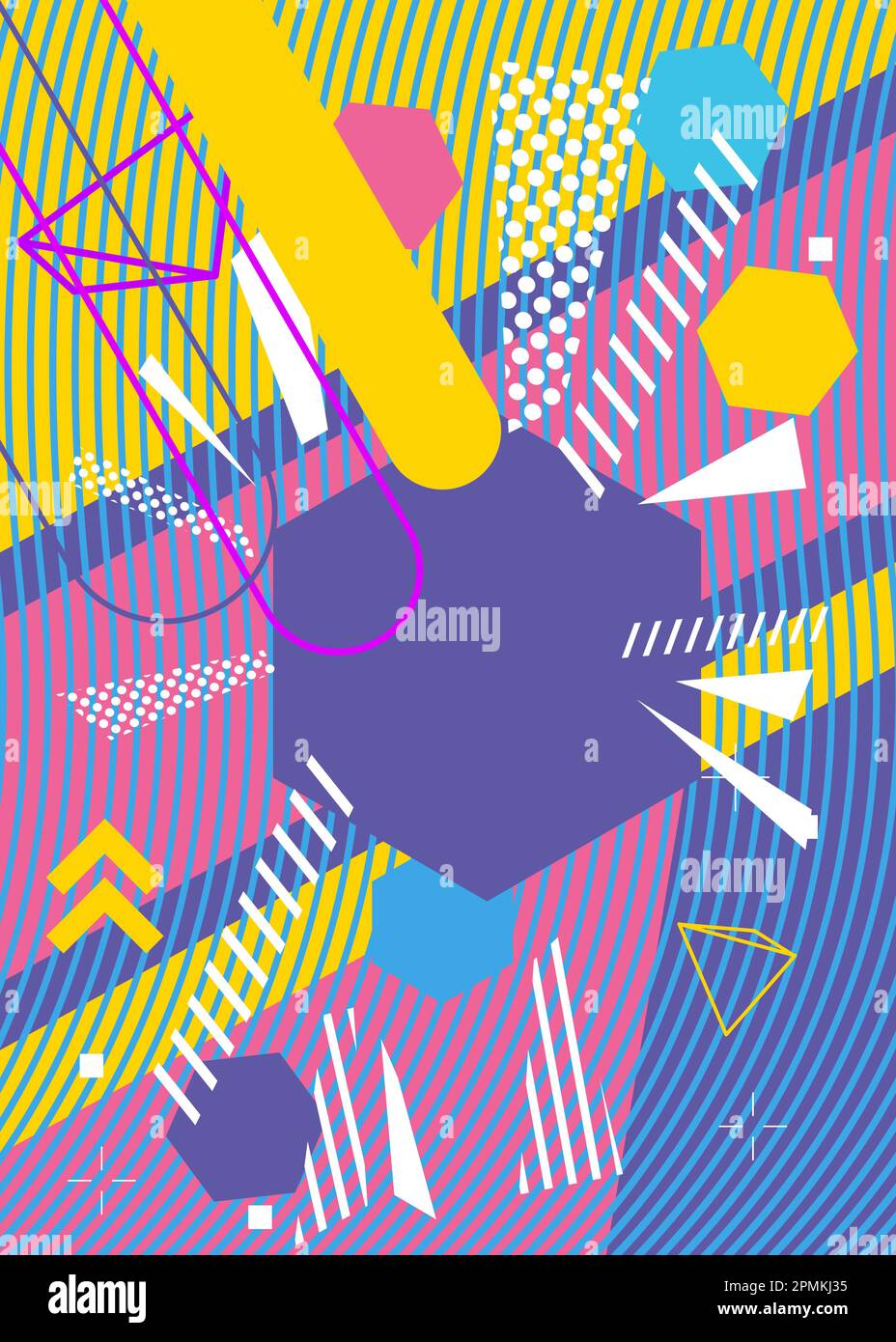Blue, purple and yellow abstract deluxe geometric background ...