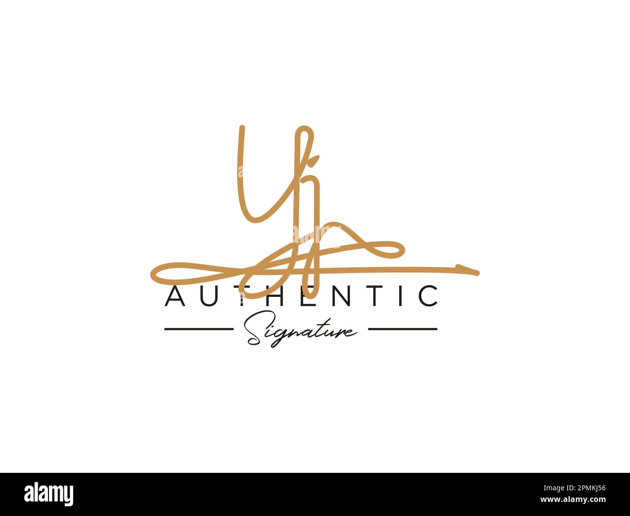YJ Signature Logo Template Vector Stock Vector Image & Art - Alamy