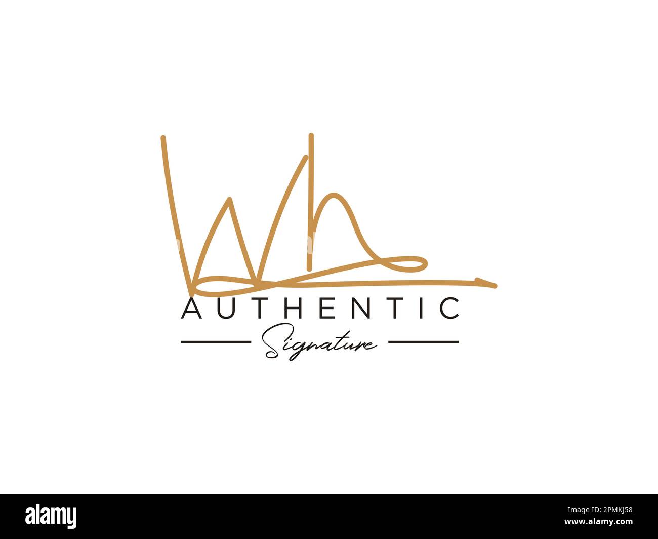 WH Signature Logo Template Vector Stock Vector Image & Art - Alamy