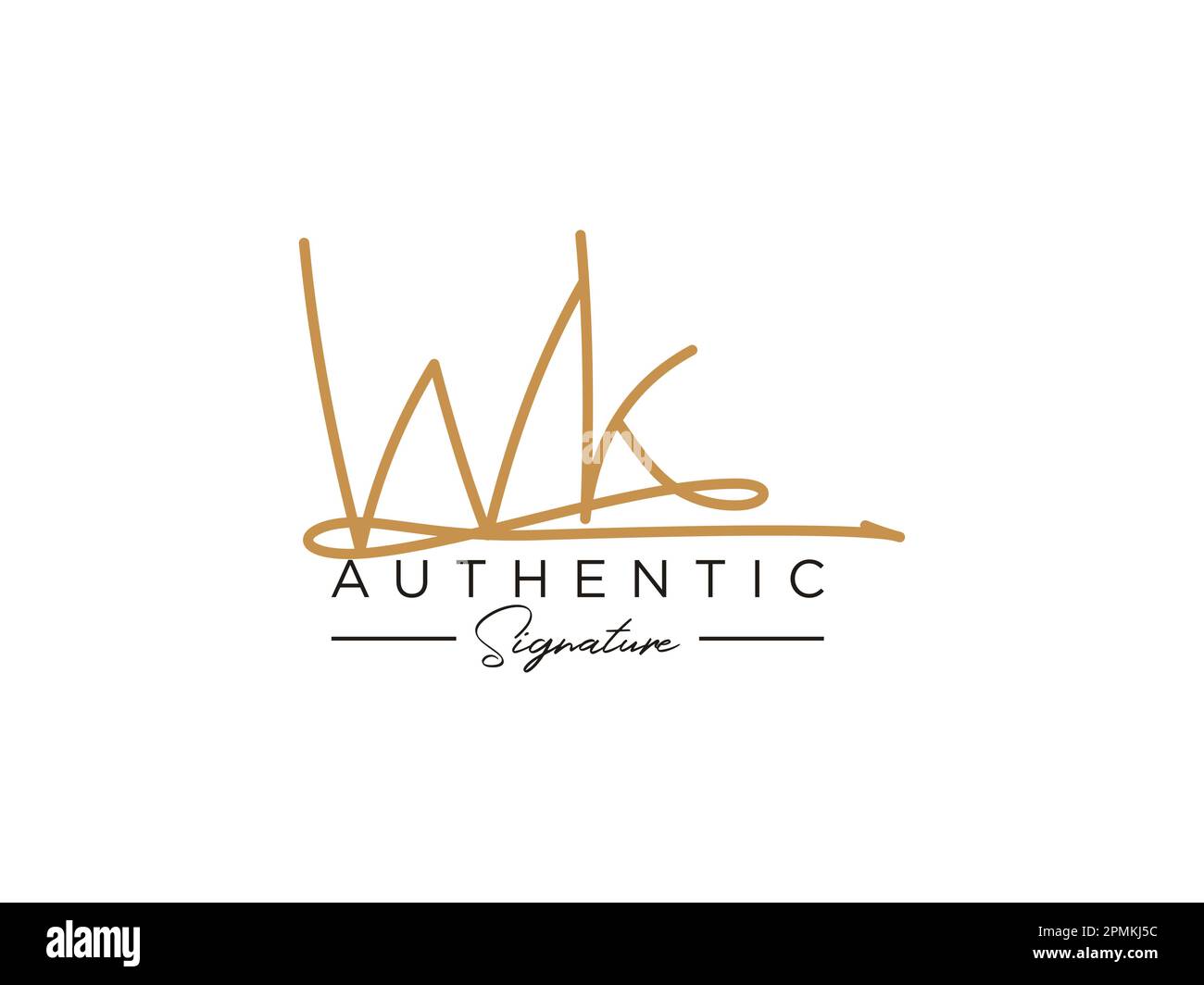 WK Signature Logo Template Vector Stock Vector Image & Art - Alamy