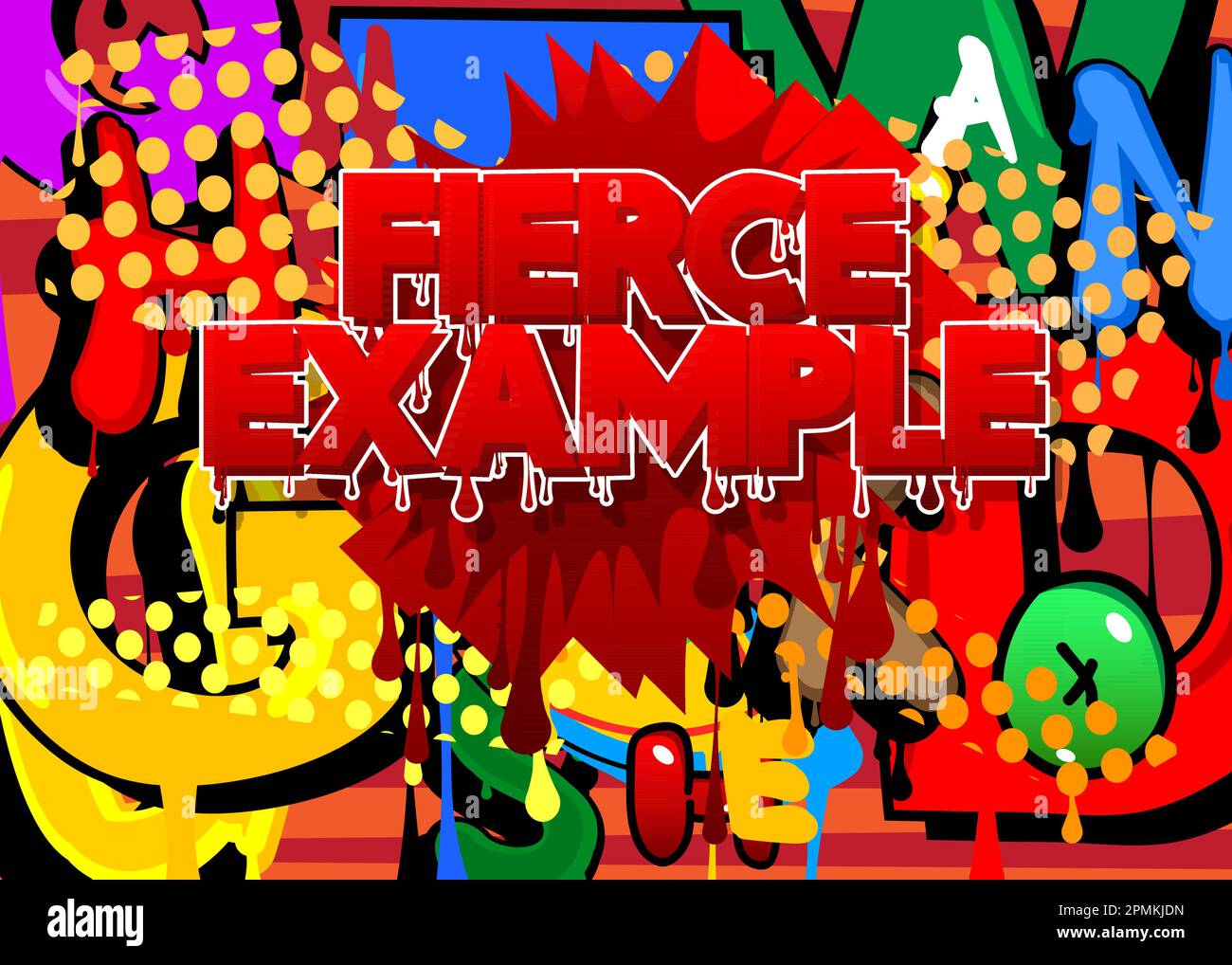 Fierce Example. Graffiti tag. Abstract modern street art decoration ...