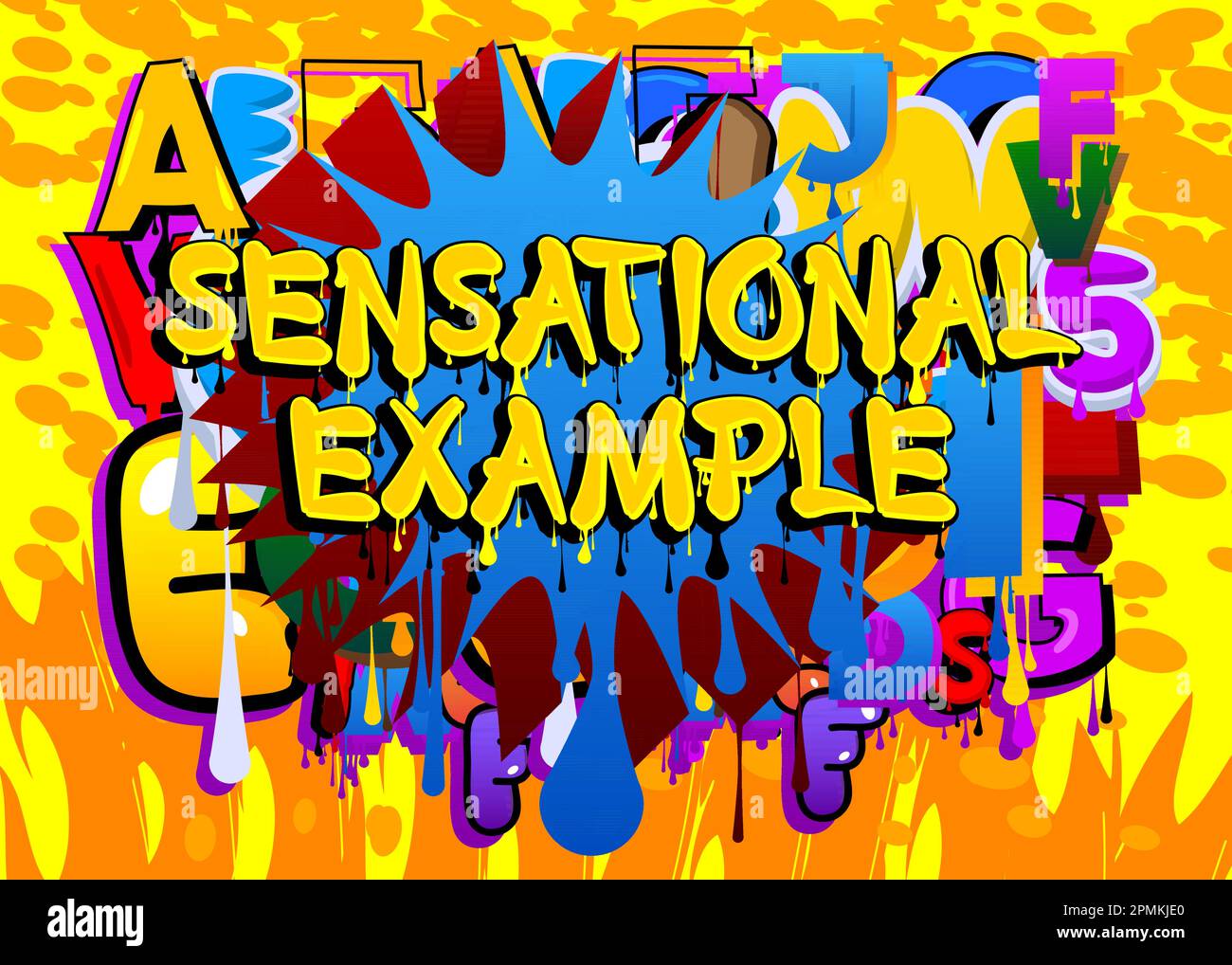 Sensational Example. Graffiti tag. Abstract modern street art ...