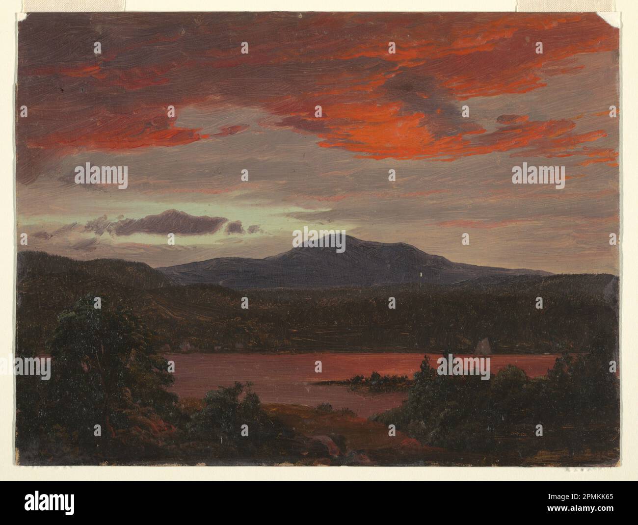 Drawing, Mount Katahdin from Lake Katahdin, Maine; Frederic Edwin ...