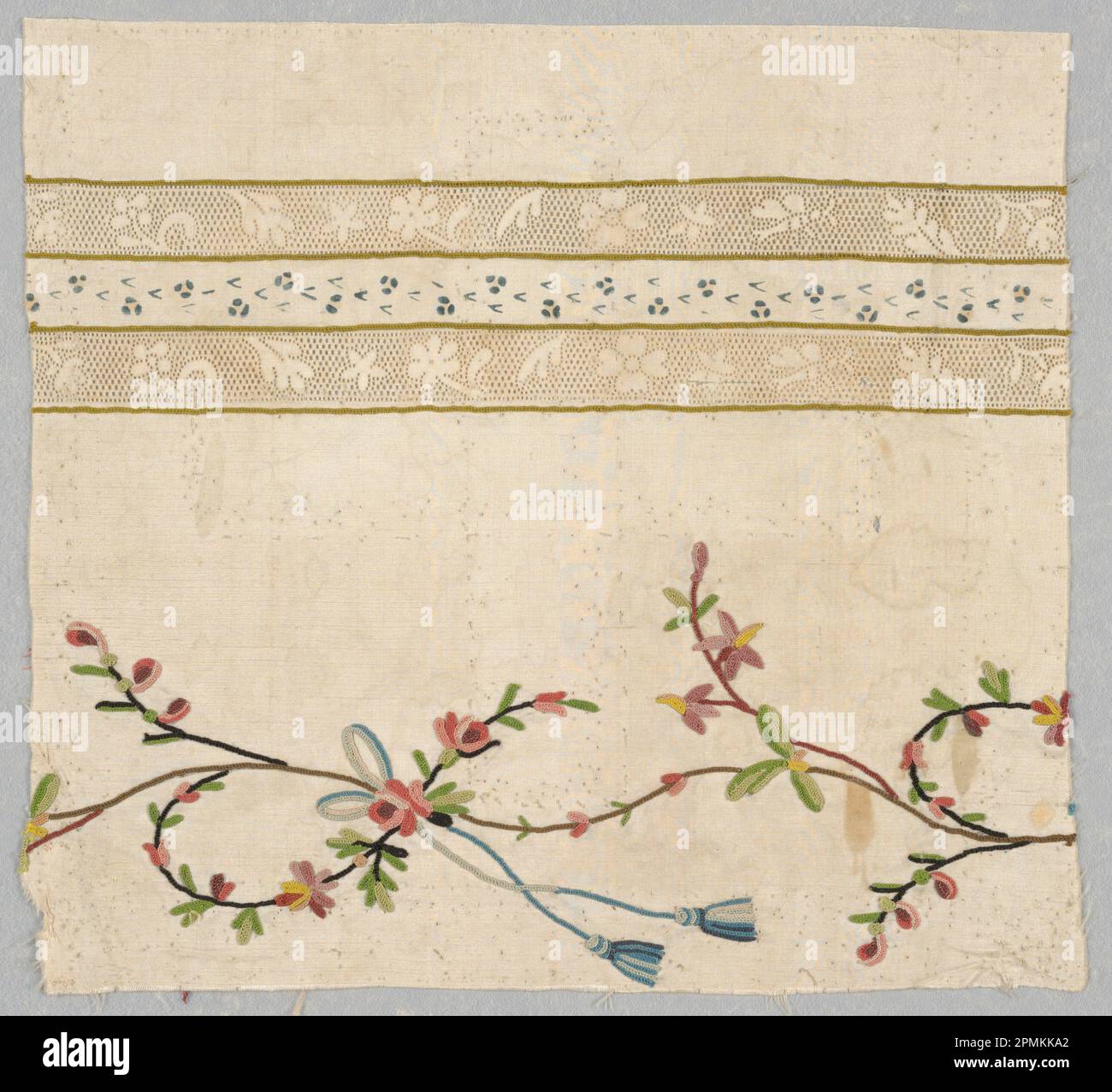 Punched Work Fragment; silk; Bequest of Richard Cranch Greenleaf in ...